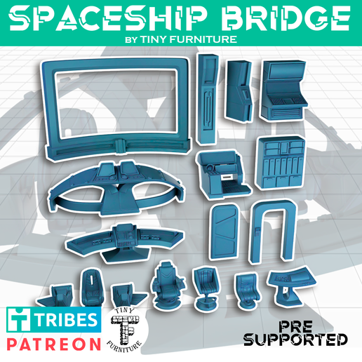 🚀 Spaceship Bridge・ STL File for 3D printing・Cults