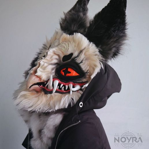 🦉 Furry head base: demonic owl・ STL File for 3D printing・Cults