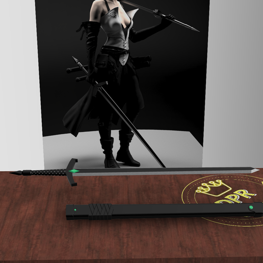 🗡️ Shiwa The Swordmaster - Cosplay Sword and Scabbard Female・ STL File ...