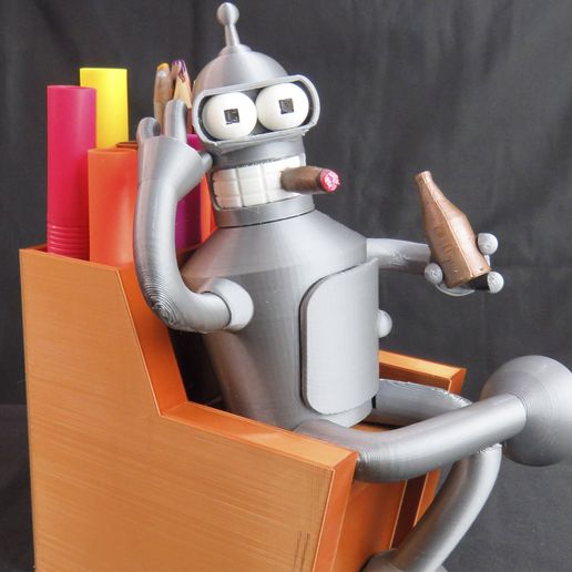 🤖 BENDER PEN FANART・ STL File for ・Cults