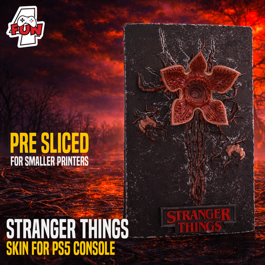 🕹️ STRANGER THINGS PS5 CONSOLE COVER/SKIN – PRE-SLICED EDITION・ STL ...