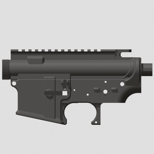 🔥 M4 Airsoft Receiver — V2 Gearbox Ready 🔫・ STL File for 3D printing・Cults