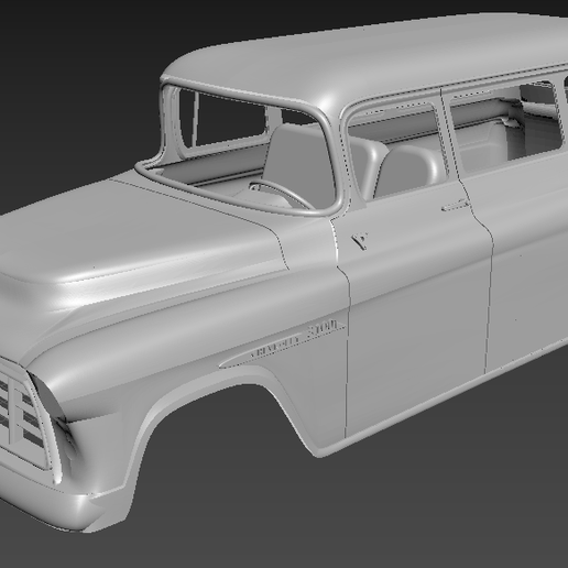 🚙 Chevrolet SUBURBAN'55 313/324mm wheelbase(RC BODY)・ STL File for ・Cults