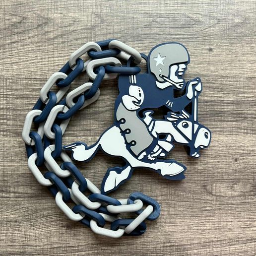 🏈 Dallas Cowboys Retro Logo Oversized Necklace, Pendant Chain・ 3D File ...