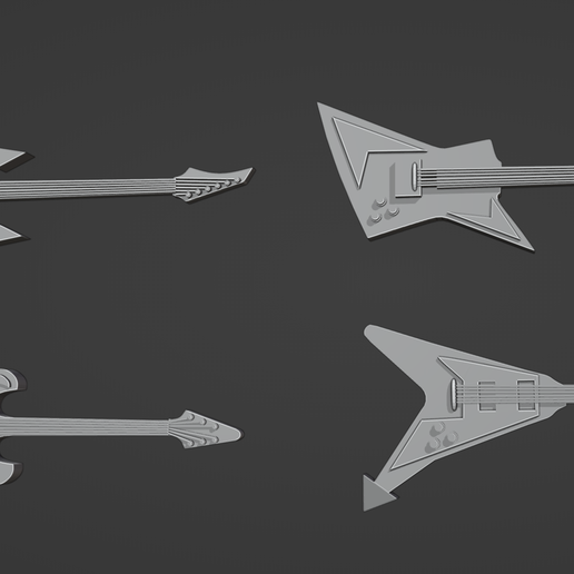 🎸 Rocker Guitar Set・ 3D File for ・Cults