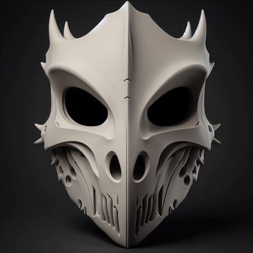 🦖 Minimalist Dinosaur Skull Face Mask・ STL File for 3D printing・Cults