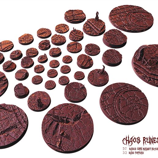 🕍 Chaos Runes bases・ STL File for 3D printing・Cults