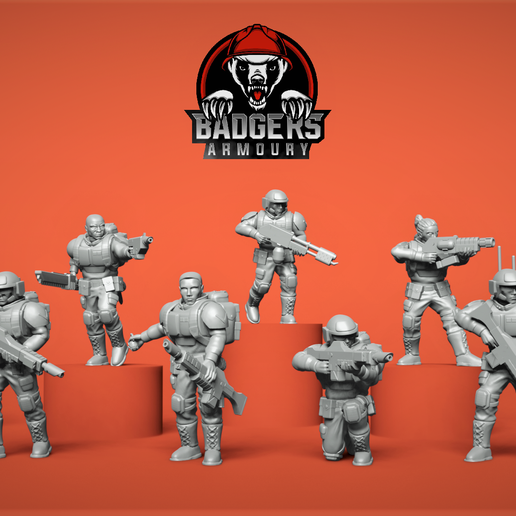 🔨 Imperial Infantry Squad・ 3D File for 3D printing・Cults