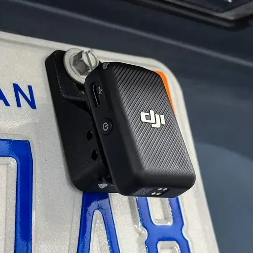 💧 DJI Mic Drop License Plate Mount with Screw・ STL File for 3D printing ...