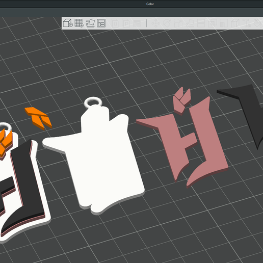 🗝️ Forge FC keychain badge color printable and renderable・ 3D File for ...