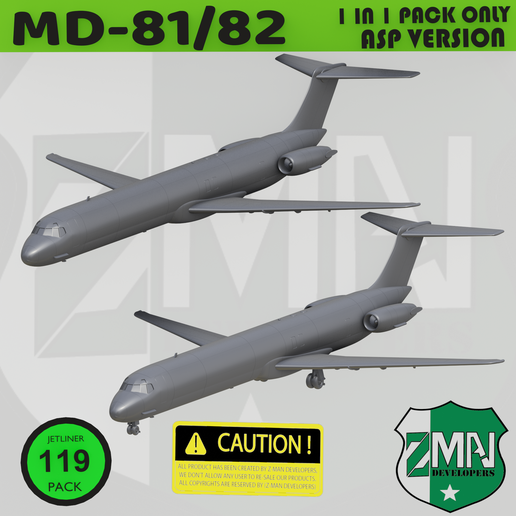 🛩️ MD-81/82 V1・ STL File for 3D printing・Cults