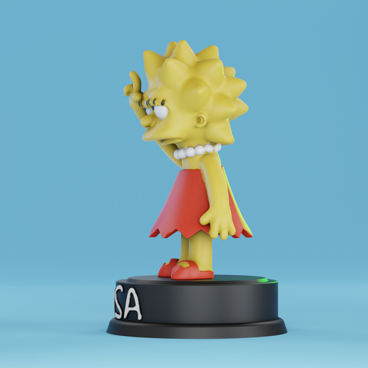 OBJ file Lisa Simpson "Loser" Pose 🎨 ・Template to download and 3D print ...