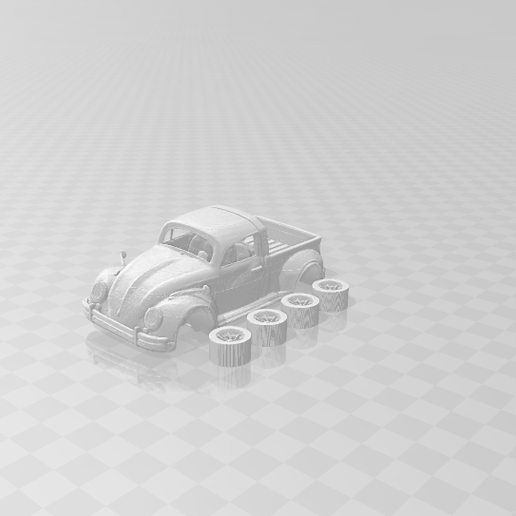 🪲 ~1/64 VW BEETLE KAFER FUSCA Stance style 1:64・ STL File for 3D ...