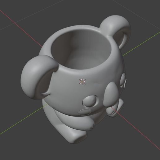 🐨 Kawaii Koala Pot with Plant - Cute Koala Shaped Flower Pot for 3D ...