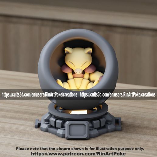🐉 Abra in healing machine pods from pokemon・ STL File for 3D printing・Cults
