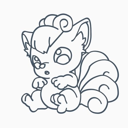 vulpix coloring page printable