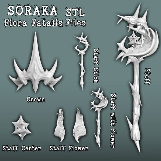 💐 Soraka Flora fatalis deadly flower - cosplay stl - 7 files・ STL File ...
