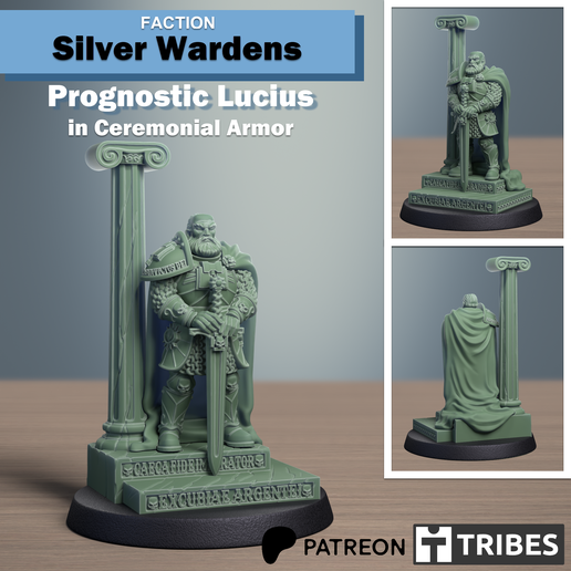 ♟ Silver Wardens Prognostic in Ceremonial Garb・ 3D File for 3D printing ...