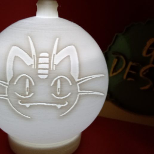 Archivo STL Pokémon Meowth 3D Christmas Ornament Light 🎄 ・Plan de ...