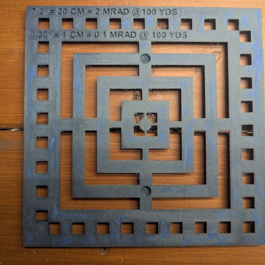 🎨 MRAD Target Stencil for Steel Plate, Distance Shooting・ 3MF File for ...