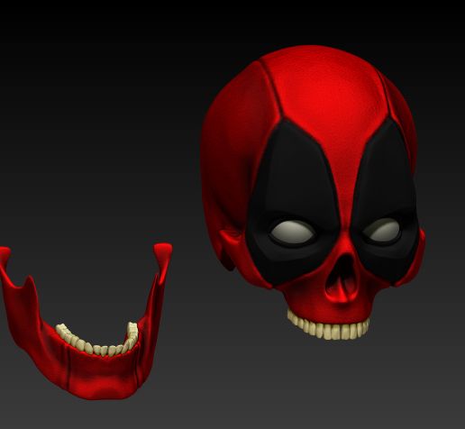💀 DEADPOOL SKULL V2・ STL File for ・Cults