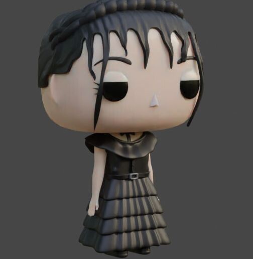 🧛 WEDNESDAY\ MERLINA ADDAMS FUNKO POP WITH DANCE DRESS DANCE SCENE・ STL ...
