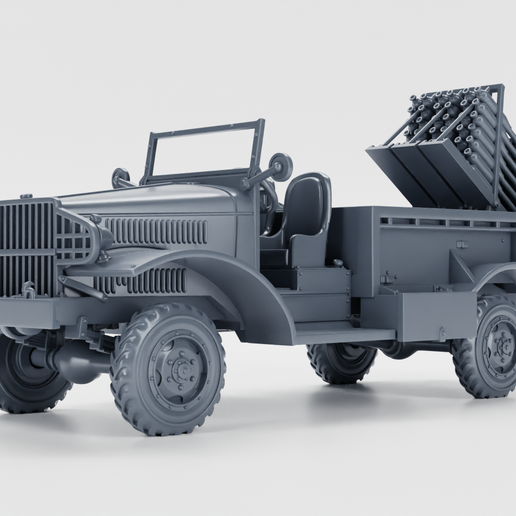 🚀 M 2-4 Rocket Truck USMC (US Marines, WW2)・ 3D File for 3D printing・Cults