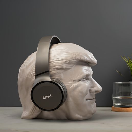🎧 Donald Trump Headphone Stand・ STL File for 3D printing・Cults
