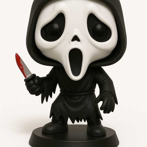👻 Ghost face funko pop・ STL File for 3D printing・Cults
