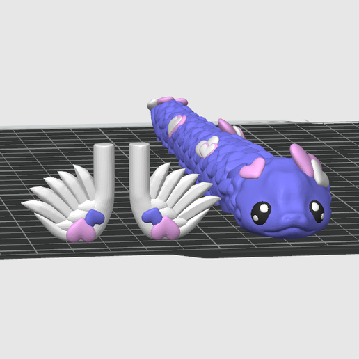 🐍 Cute Cupid Snake Articulated Flexi (Commercial Use)・ STL File for 3D ...