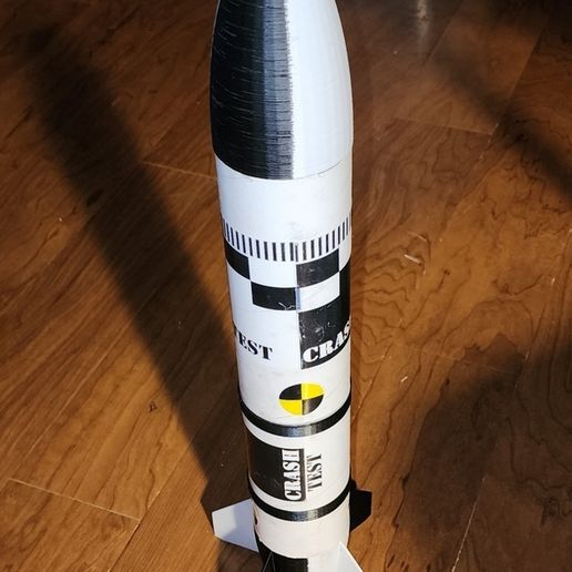 🚀 Crash Test Model Rocket・Free 3D File for ・Cults