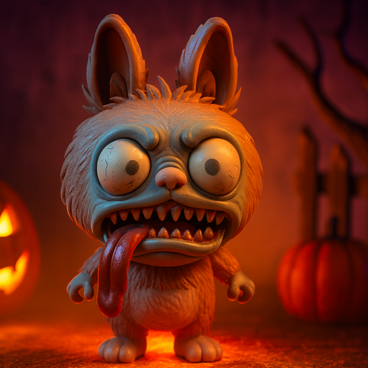 👹 Labubu Creepy Cute Monster Bunny Figurine | 3D Printed Collectible ...
