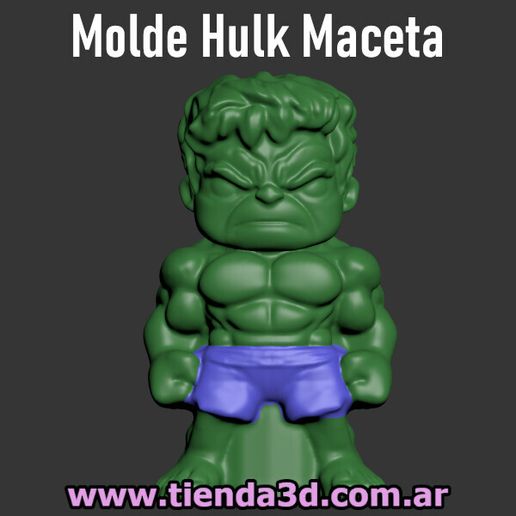 Fichier STL Molde Maceta Hulk 🪴 ・Modèle à télécharger et à imprimer en ...