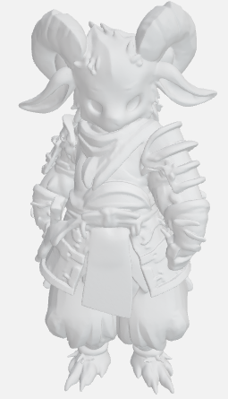 🗡️ Samurai goat・ OBJ File for 3D printing・Cults