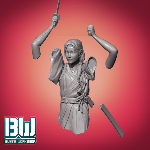 STL file Yuriko, Female Ronin (55mm Bust) ♀️ ・3D printing design to ...