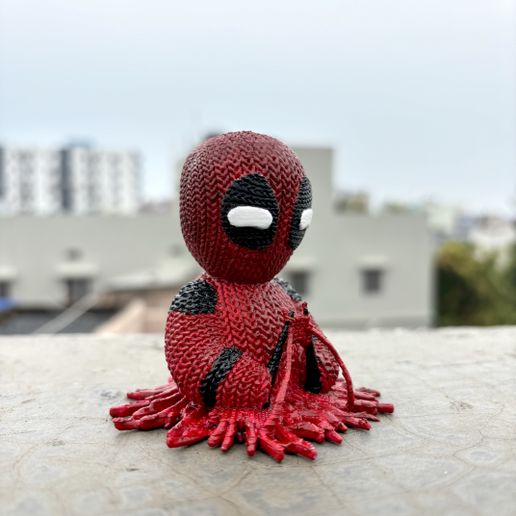 👾 Knitted Deadpool (Knitting Himself)・ 3D File for 3D printing・Cults