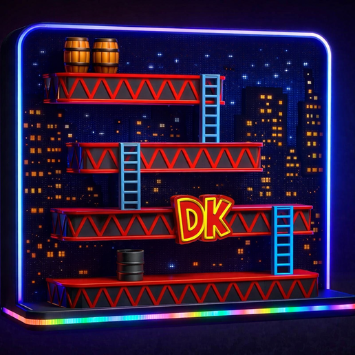 🐢 STANTE LED FLOATING SHELF SHELF DONKEY KONG MARIO BROSS LUIGY YOSHI ...