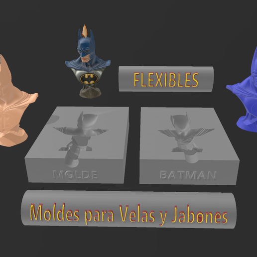 🕯️ (BATMAN) MOLD FOR CANDLES, SOAPS, PLASTER, PASTES, ETC...・ STL File ...