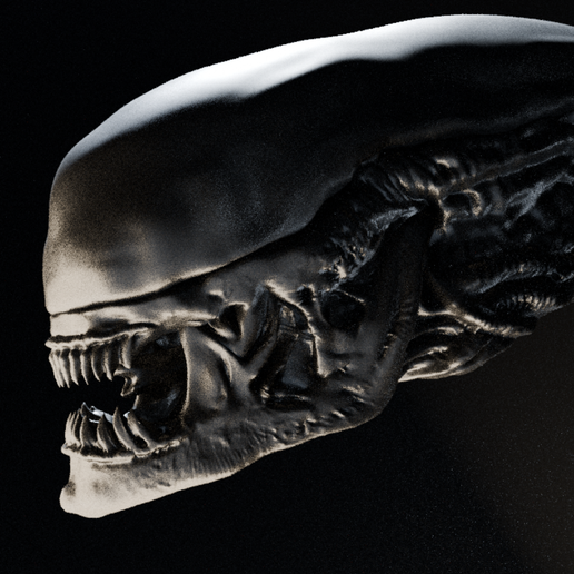 🏆 Xenomorph 3D Head Trophy・ STL File for 3D printing・Cults