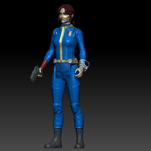 🧸 Fallout Lucy MacLean Retro style action figure 3.75" for 3D printing ...