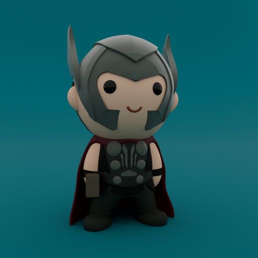 3D file Cute little Thor 🔨 ・Model to download and 3D print・Cults