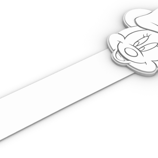🐁 Minnie Mouse bookmark・ STL File for ・Cults