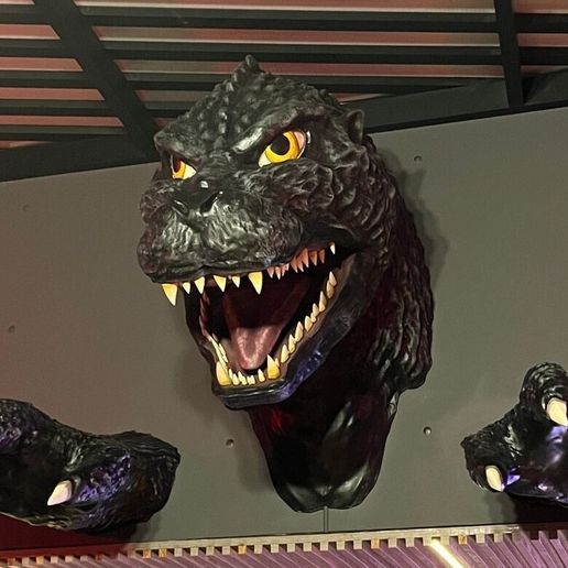 godzilla head art