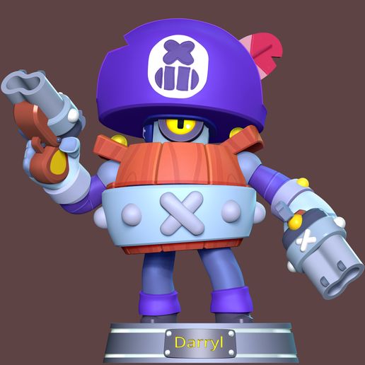 🌃 Darryl - Brawl Stars・ 3D File for 3D printing・Cults
