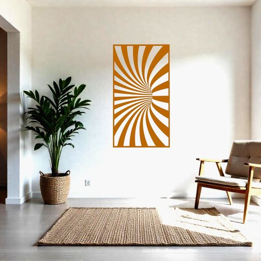 🎨 Optical Illusion, modern art 3D STL Model for CNC Router. dxf, svg ...