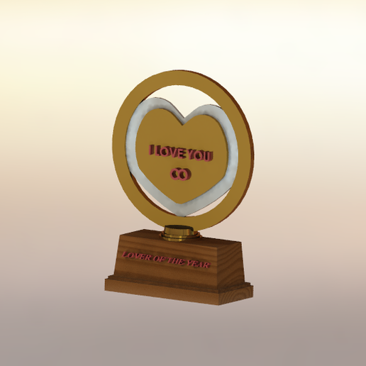 Free STL file THE LOVER OF THE YEAR AWARD valentine's day gift 🎁 ・3D ...