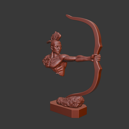 🗿 Native American archer 3d sculpture .stl files・ 3D File for 3D ...