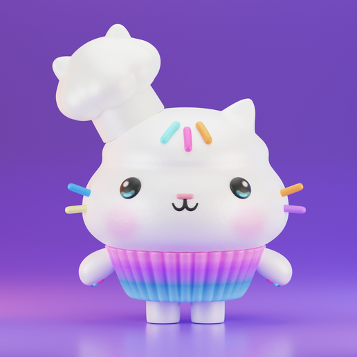 🐱 GABBY DOLLHOUSE- Cakey cat/Cupcake cat/Cupcake cat/Pastelillo・ STL ...
