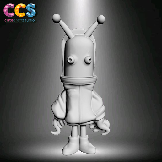 STL file Alien Chibi 👽 (3MF)・3D print model to download・Cults