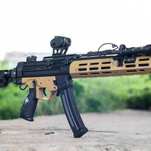 🔫 MP5 to AR kit (gelsoft/airsoft) (ARMP5/Leber type)・ STL File for 3D ...